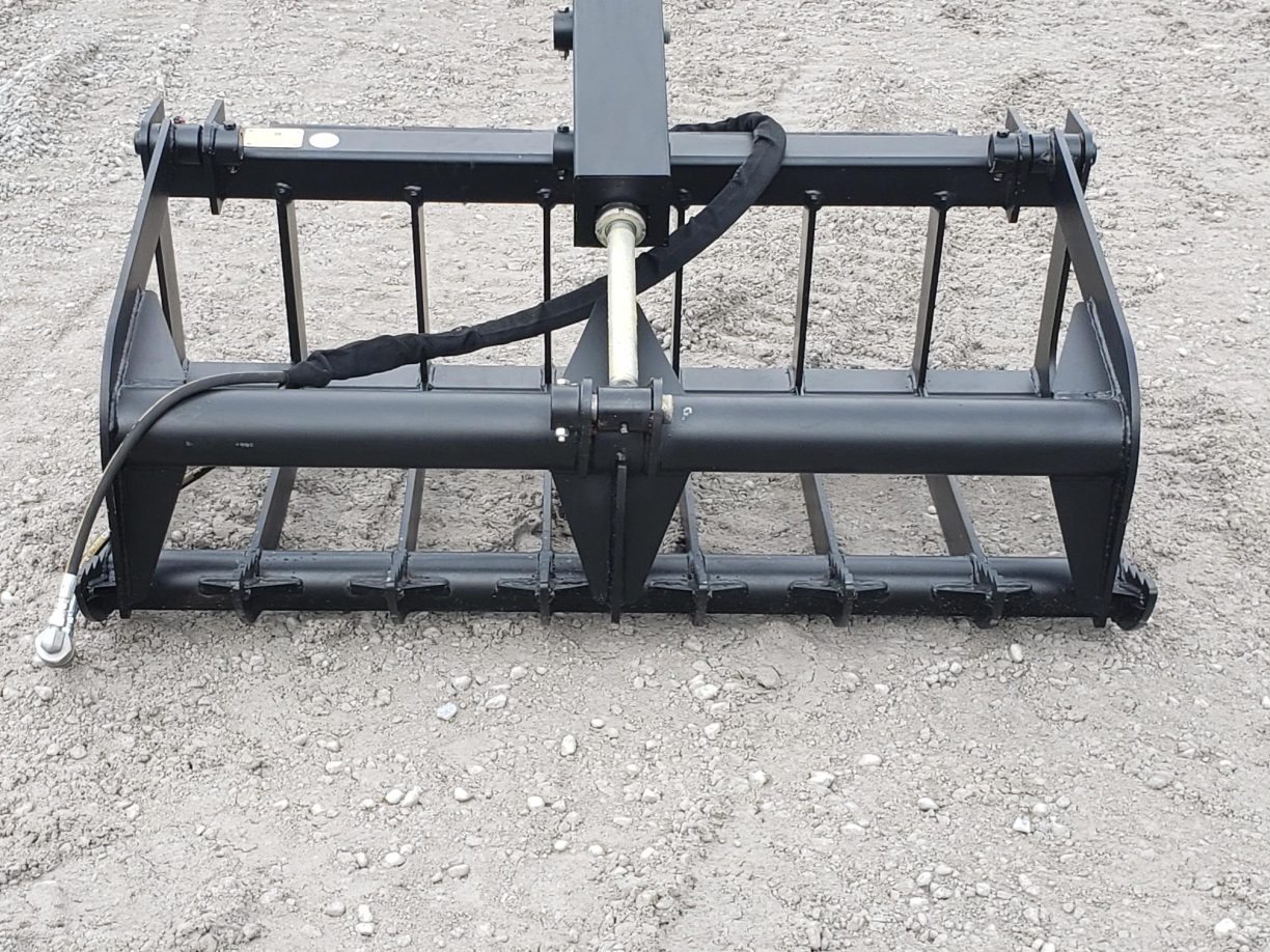 48″ Heavy Duty Root Bucket Grapple Attachment Fits Mini Skid Steer ...