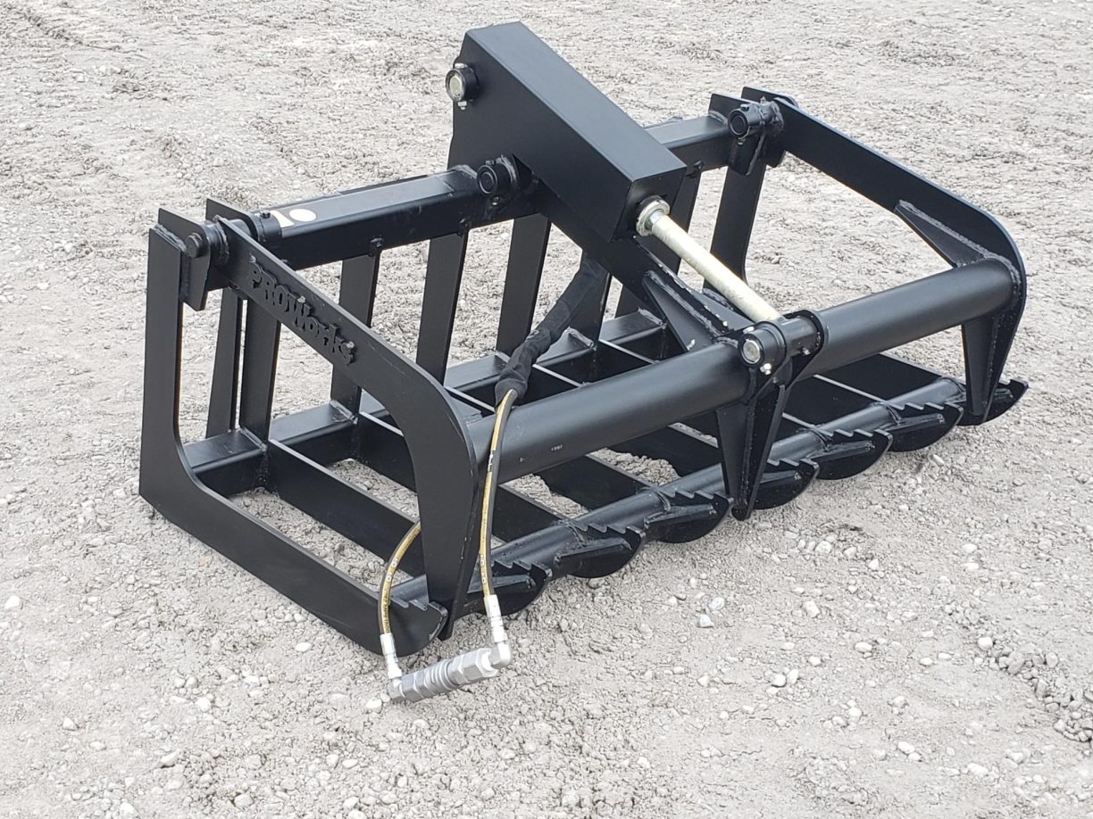 48″ Heavy Duty Root Bucket Grapple Attachment Fits Mini Skid Steer ...