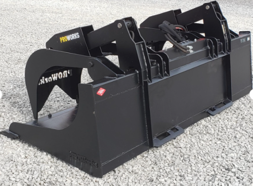 84″ Severe Duty Solid Bottom Bucket Grapple with Bolt-on-Edge Fits Skid ...