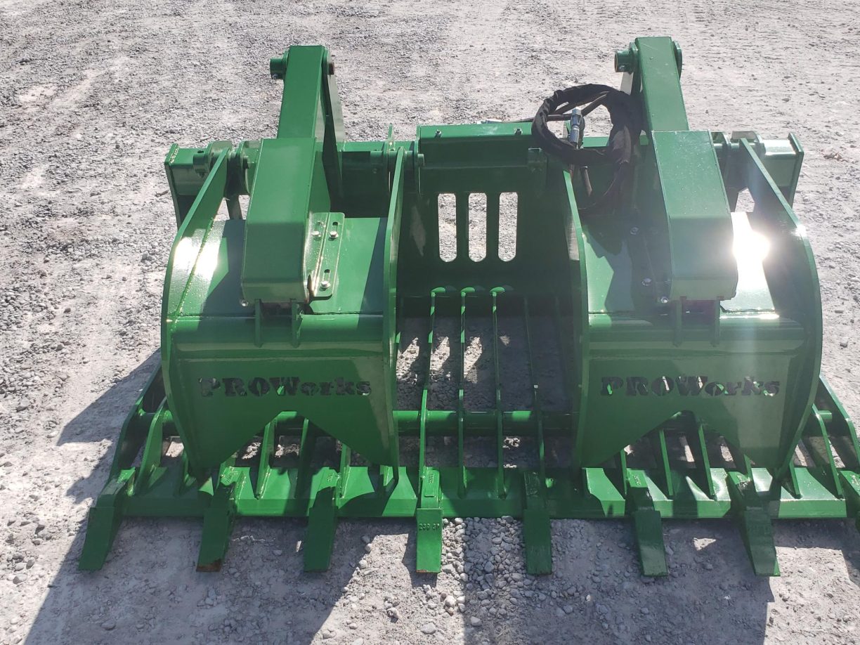 66″ Severe Duty Rock Bucket Grapple with Teeth Fits John Deere Loader ...