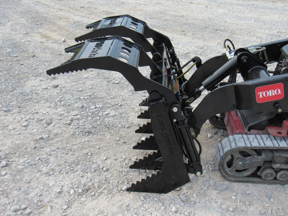 48″ Root Rake Clam Grapple Attachment Fits Mini Skid Steer Quick Attach ...