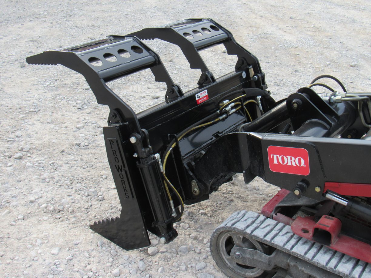 48″ Root Rake Clam Grapple Attachment Fits Mini Skid Steer Quick Attach ...