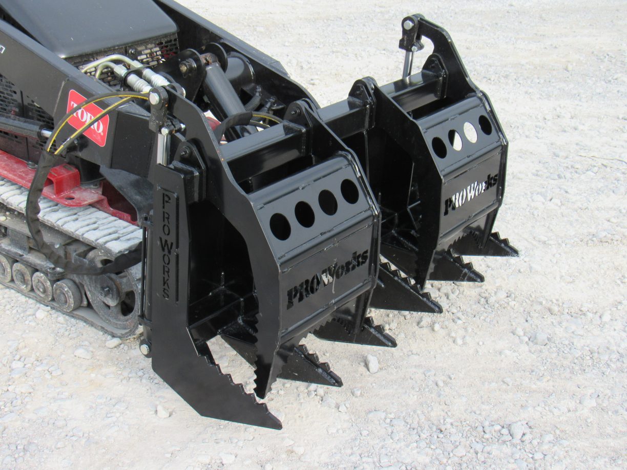 48″ Root Rake Clam Grapple Attachment Fits Mini Skid Steer Quick Attach ...