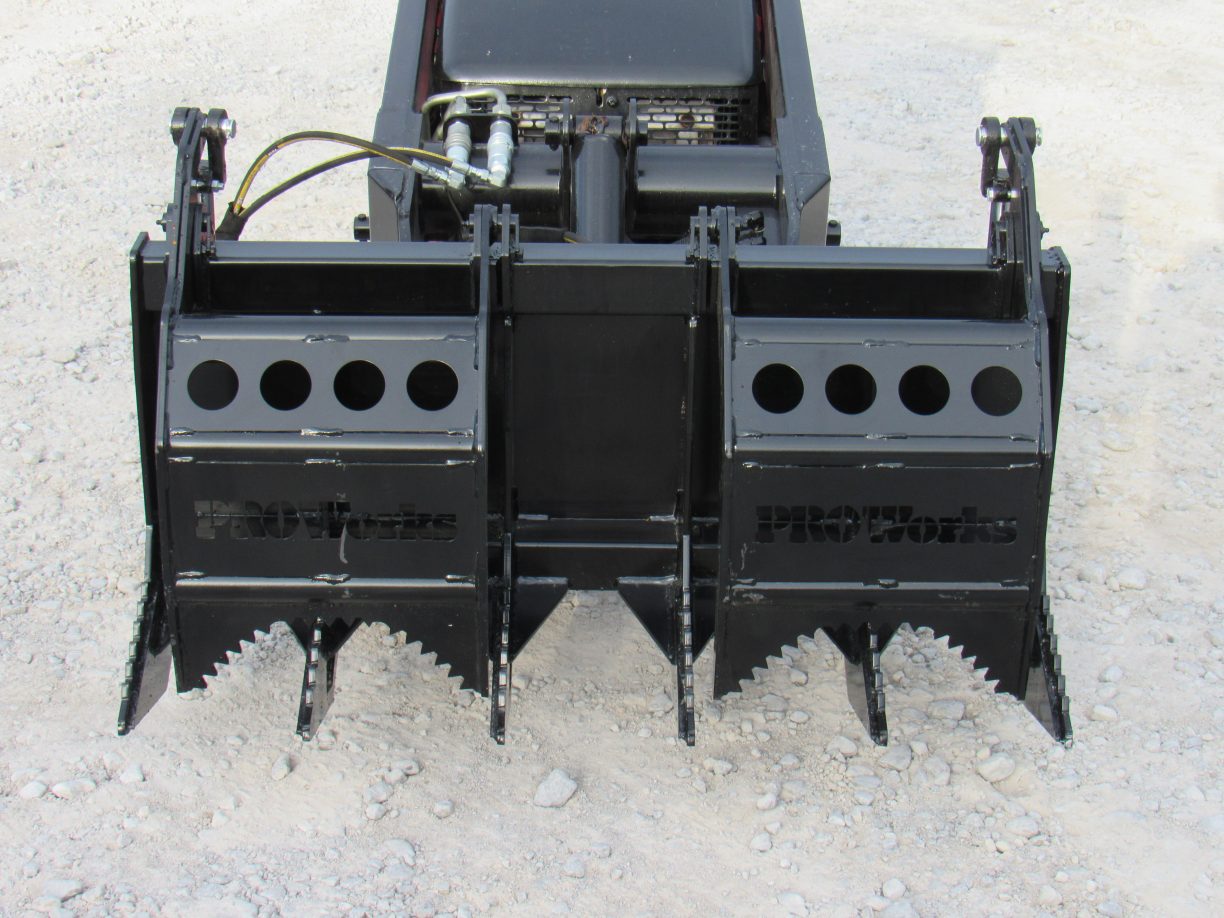 48″ Root Rake Clam Grapple Attachment Fits Mini Skid Steer Quick Attach ...