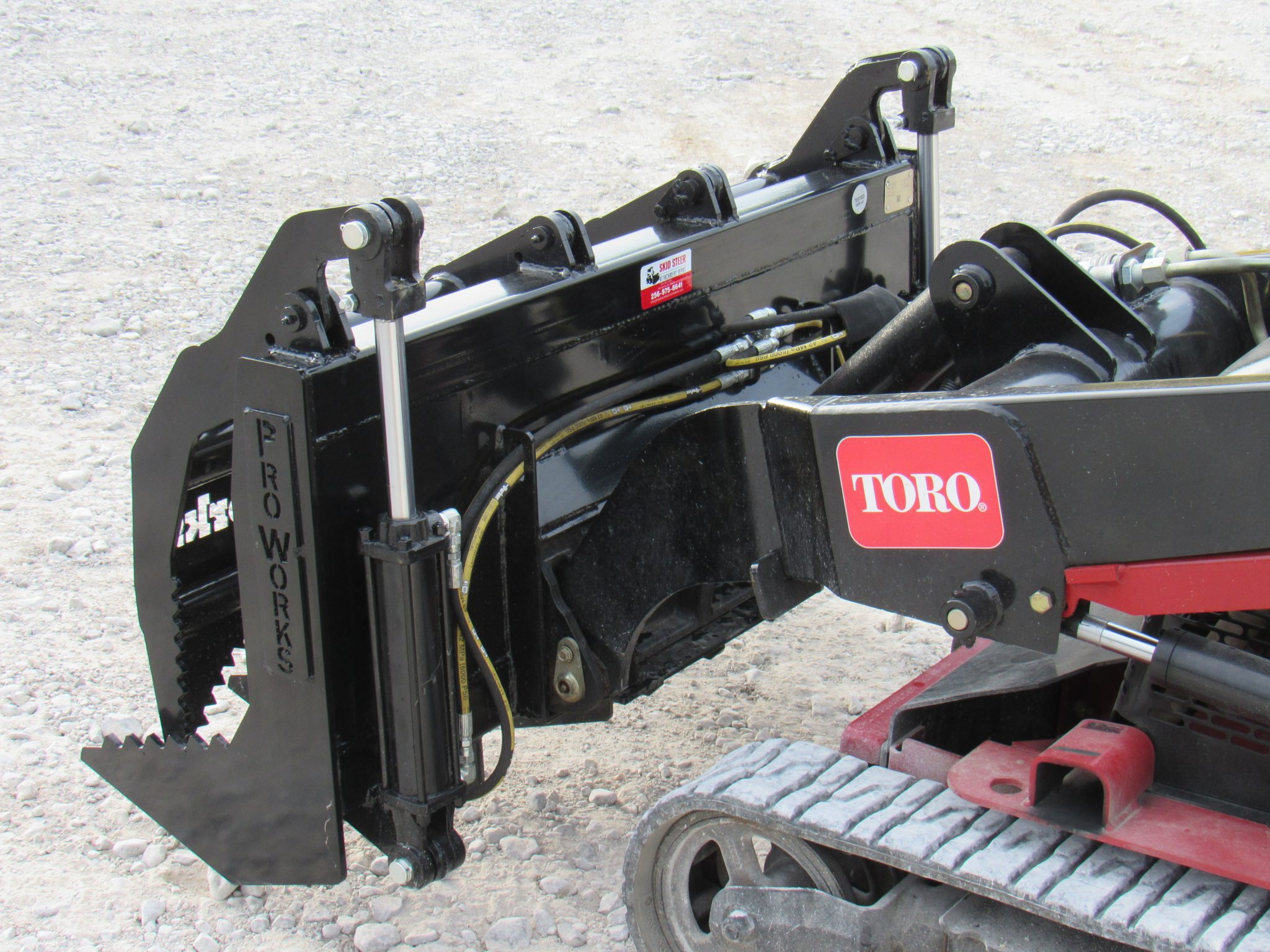 48″ Root Rake Clam Grapple Attachment Fits Mini Skid Steer Quick Attach ...
