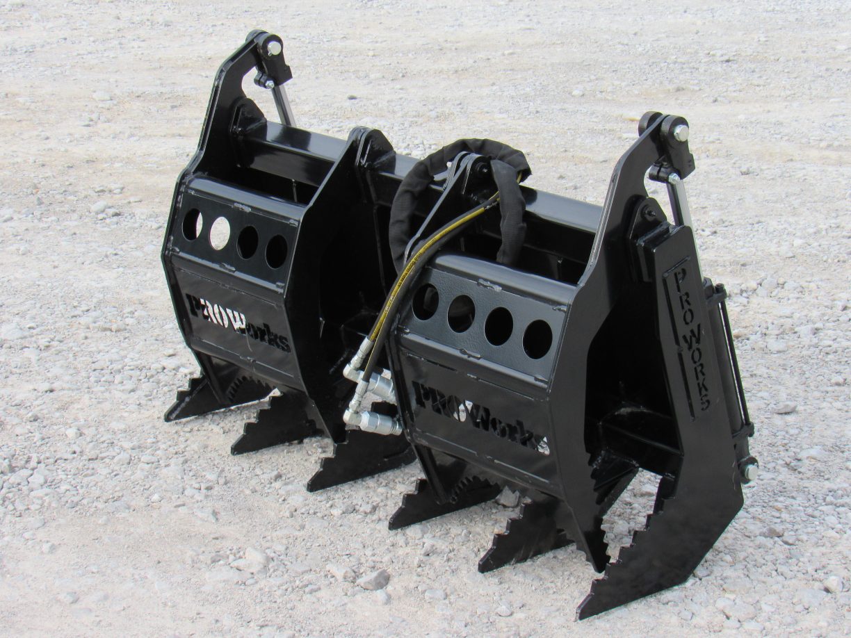48″ Root Rake Clam Grapple Attachment Fits Mini Skid Steer Quick Attach ...