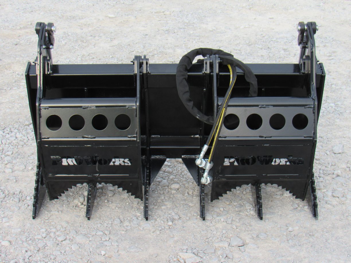 48″ Root Rake Clam Grapple Attachment Fits Mini Skid Steer Quick Attach ...