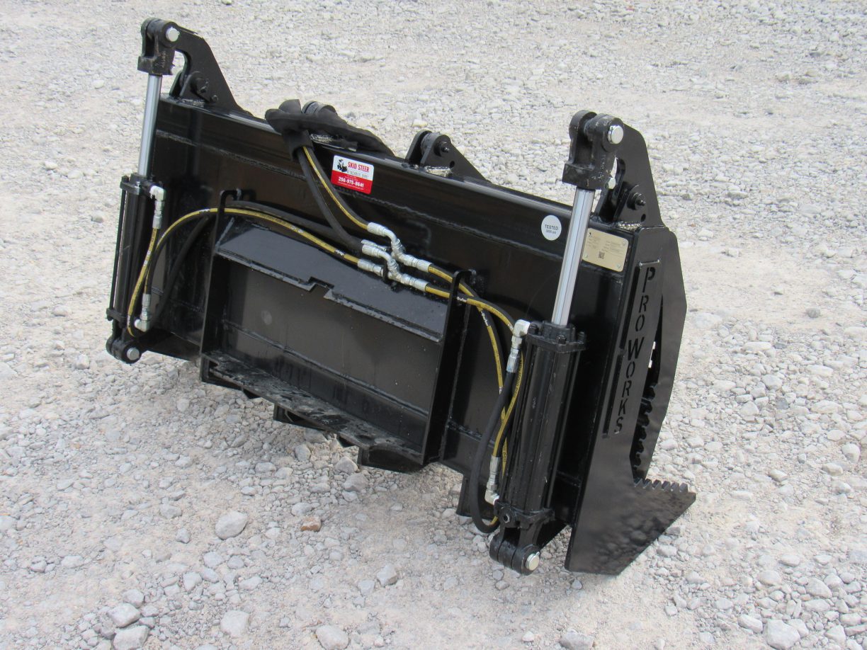 48″ Root Rake Clam Grapple Attachment Fits Mini Skid Steer Quick Attach ...