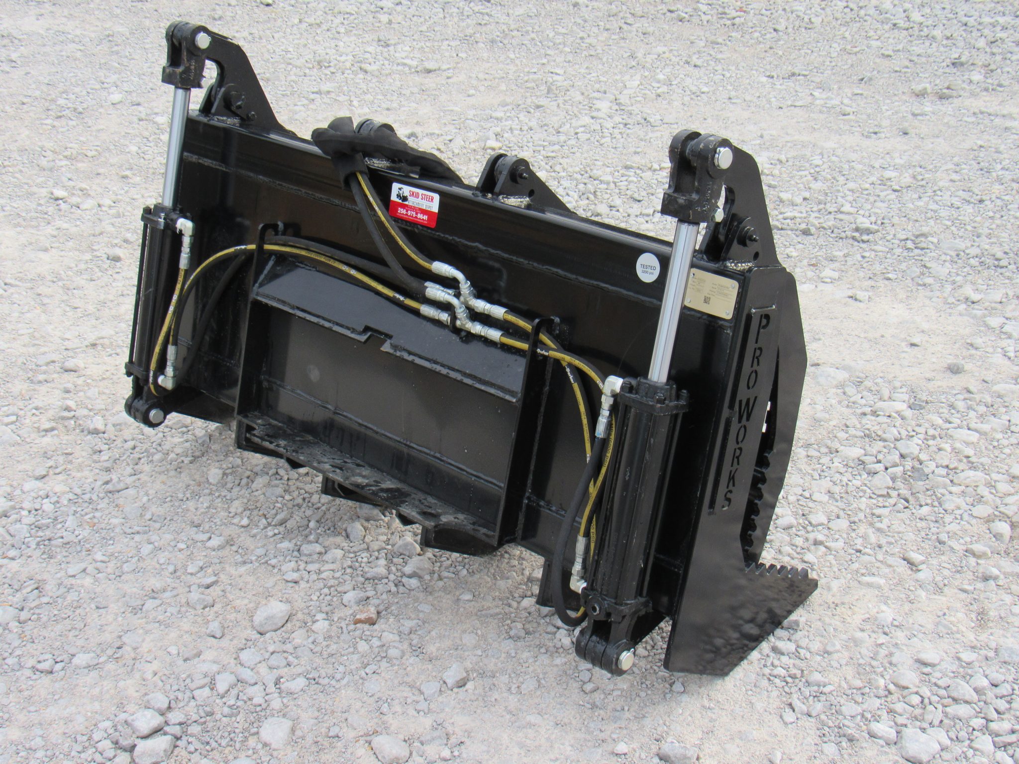 48″ Root Rake Clam Grapple Attachment Fits Mini Skid Steer Quick Attach ...