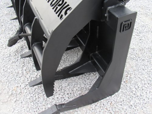 80″ Heavy Duty Dual Tine Root Rake Clam Grapple with Teeth Attachment ...