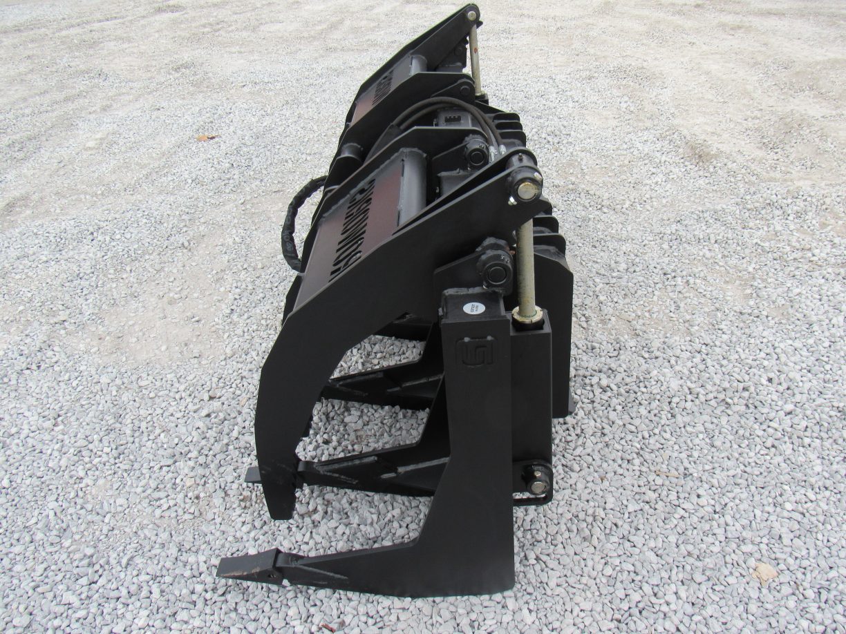 80″ Heavy Duty Dual Tine Root Rake Clam Grapple with Teeth Attachment ...
