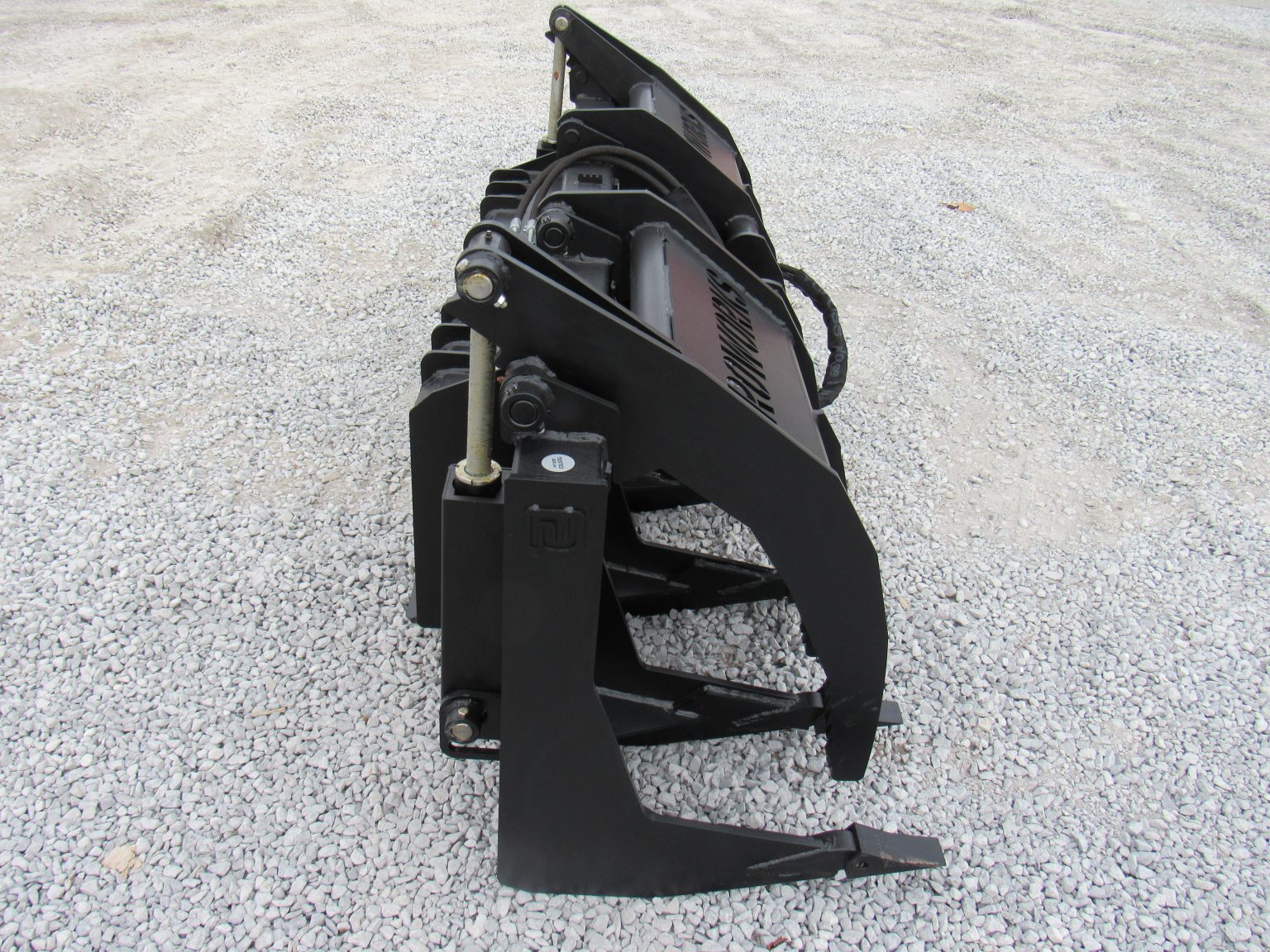 80″ Heavy Duty Dual Tine Root Rake Clam Grapple with Teeth Attachment ...