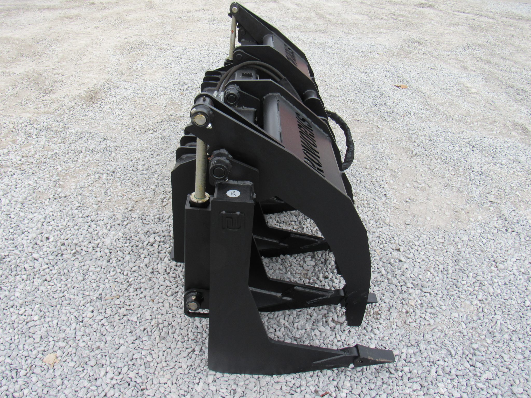 80″ Heavy Duty Dual Tine Root Rake Clam Grapple with Teeth Attachment ...