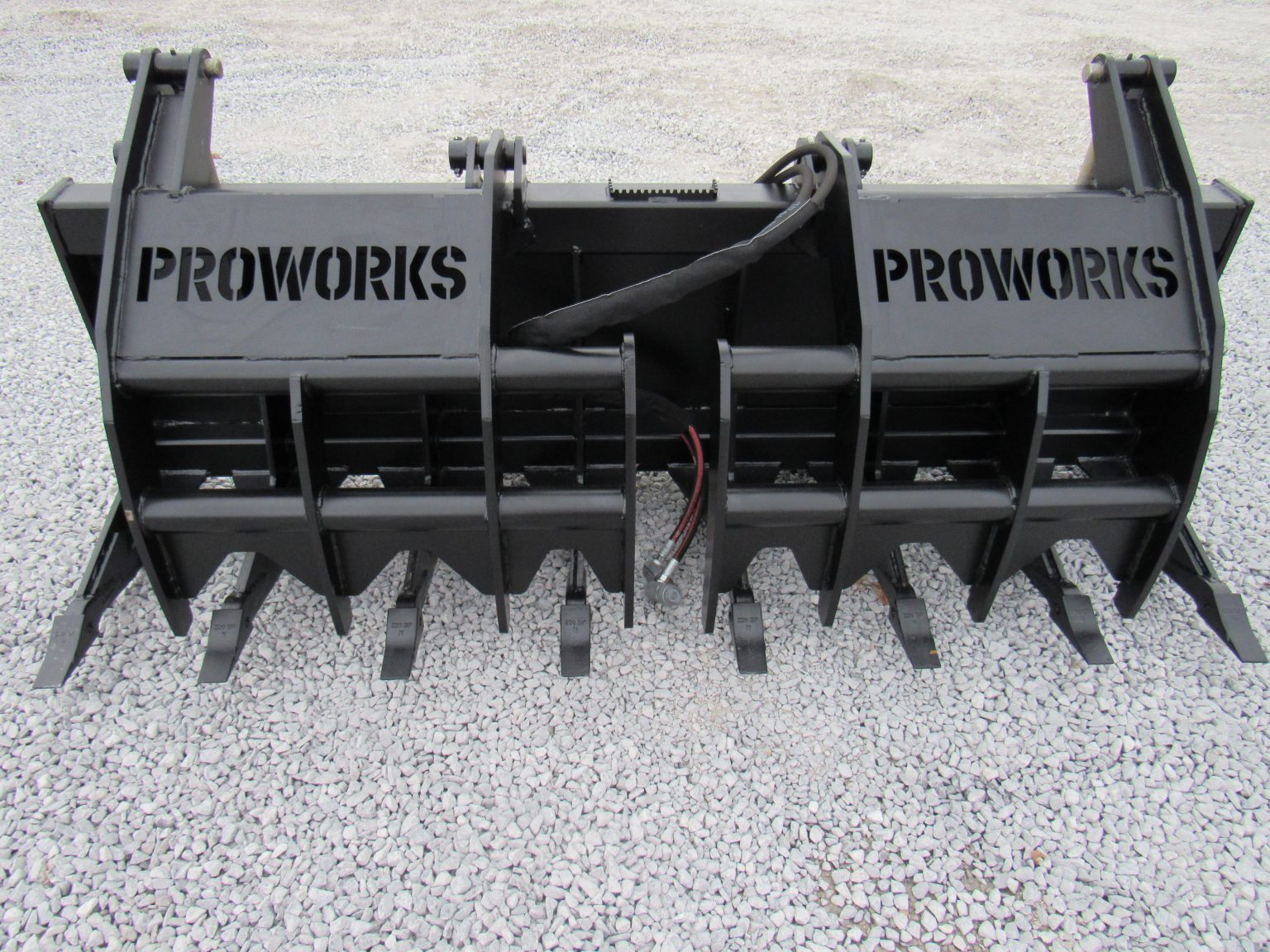 84″ Heavy Duty Dual Tine Root Rake Clam Grapple with Teeth Attachment ...