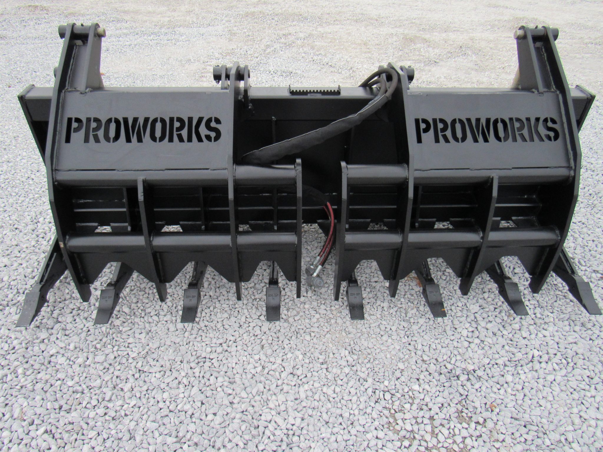 84″ Heavy Duty Dual Tine Root Rake Clam Grapple with Teeth Attachment ...