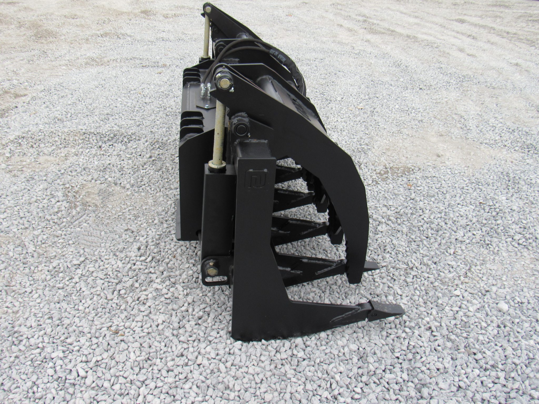 84″ Heavy Duty Dual Tine Root Rake Clam Grapple with Teeth Attachment ...