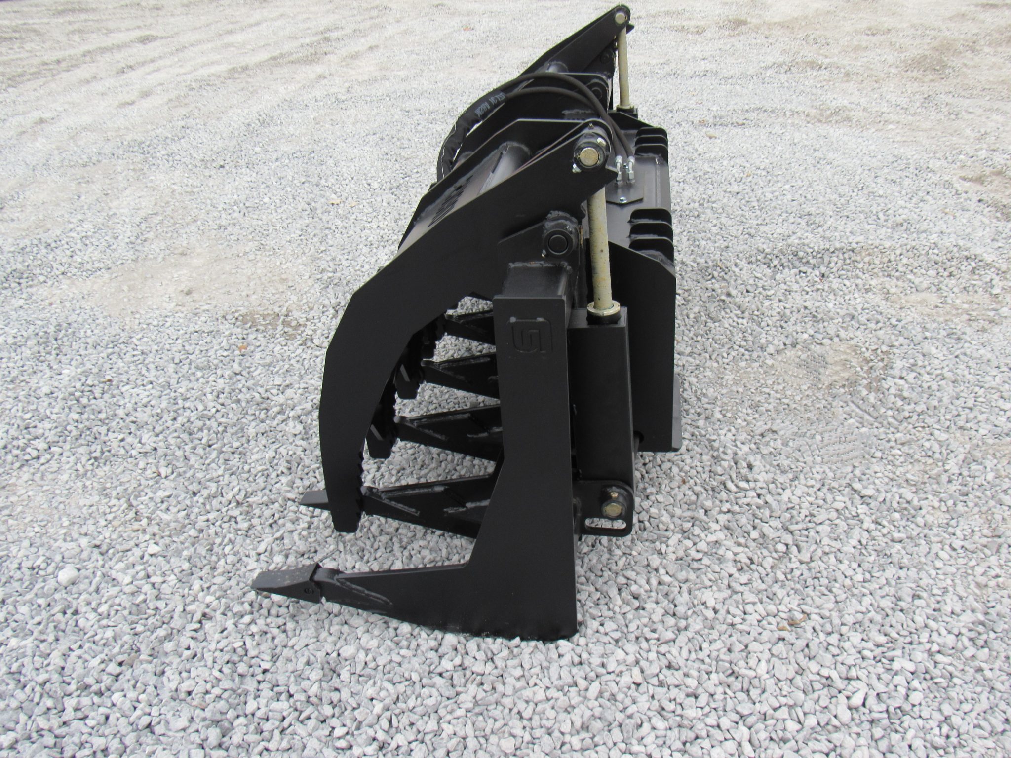 84″ Heavy Duty Dual Tine Root Rake Clam Grapple with Teeth Attachment ...