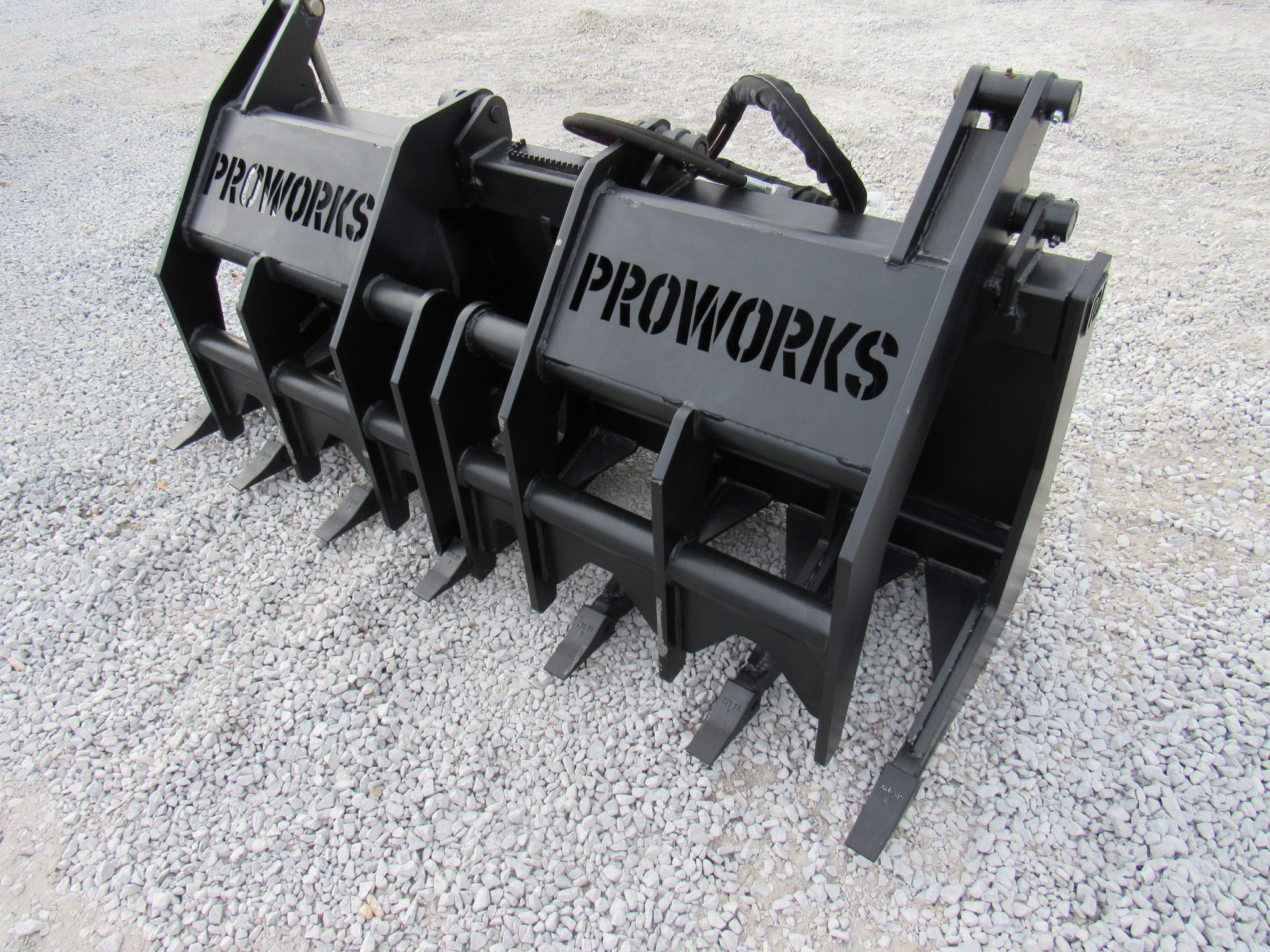 72″ Severe Heavy Duty Dual Tine Root Rake Clam Grapple with Teeth ...