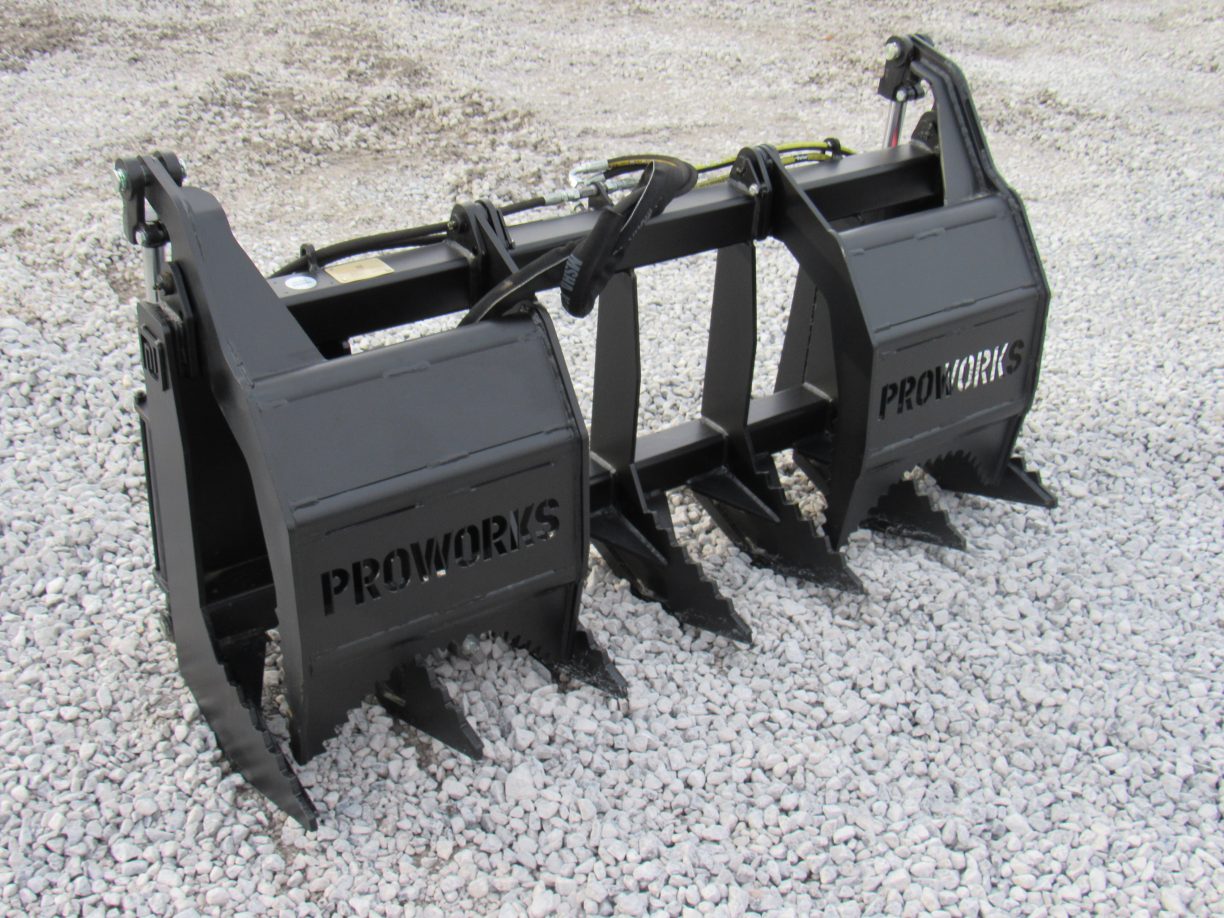 54″ Root Rake Clam Grapple Attachment Fits Bobcat MT Mini Skid Steer – Skid Steer Attachment Depot