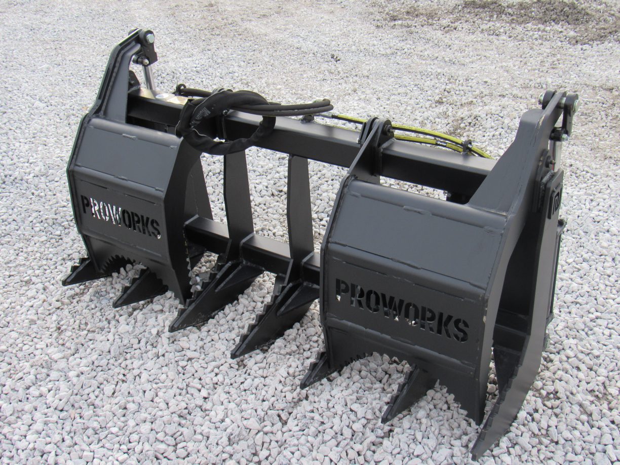 54″ Root Rake Clam Grapple Attachment Fits Bobcat MT Mini Skid Steer ...
