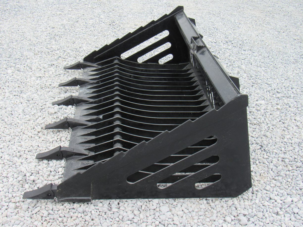 68″ Heavy Duty Skeleton Rock Bucket with Teeth Fits Skid Steer Quick ...