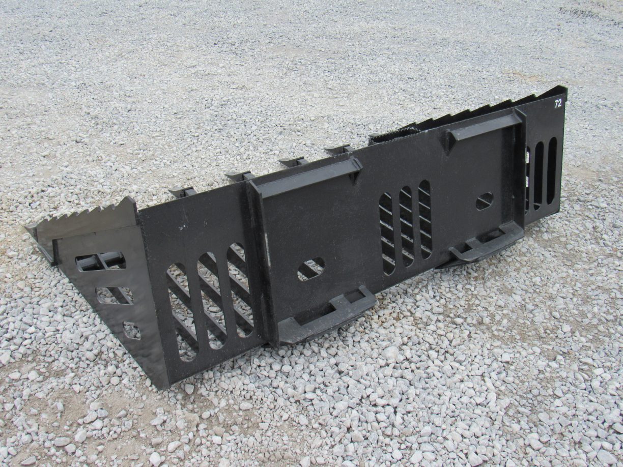 72″ Heavy Duty Skeleton Rock Bucket with Teeth Fits Skid Steer Quick ...