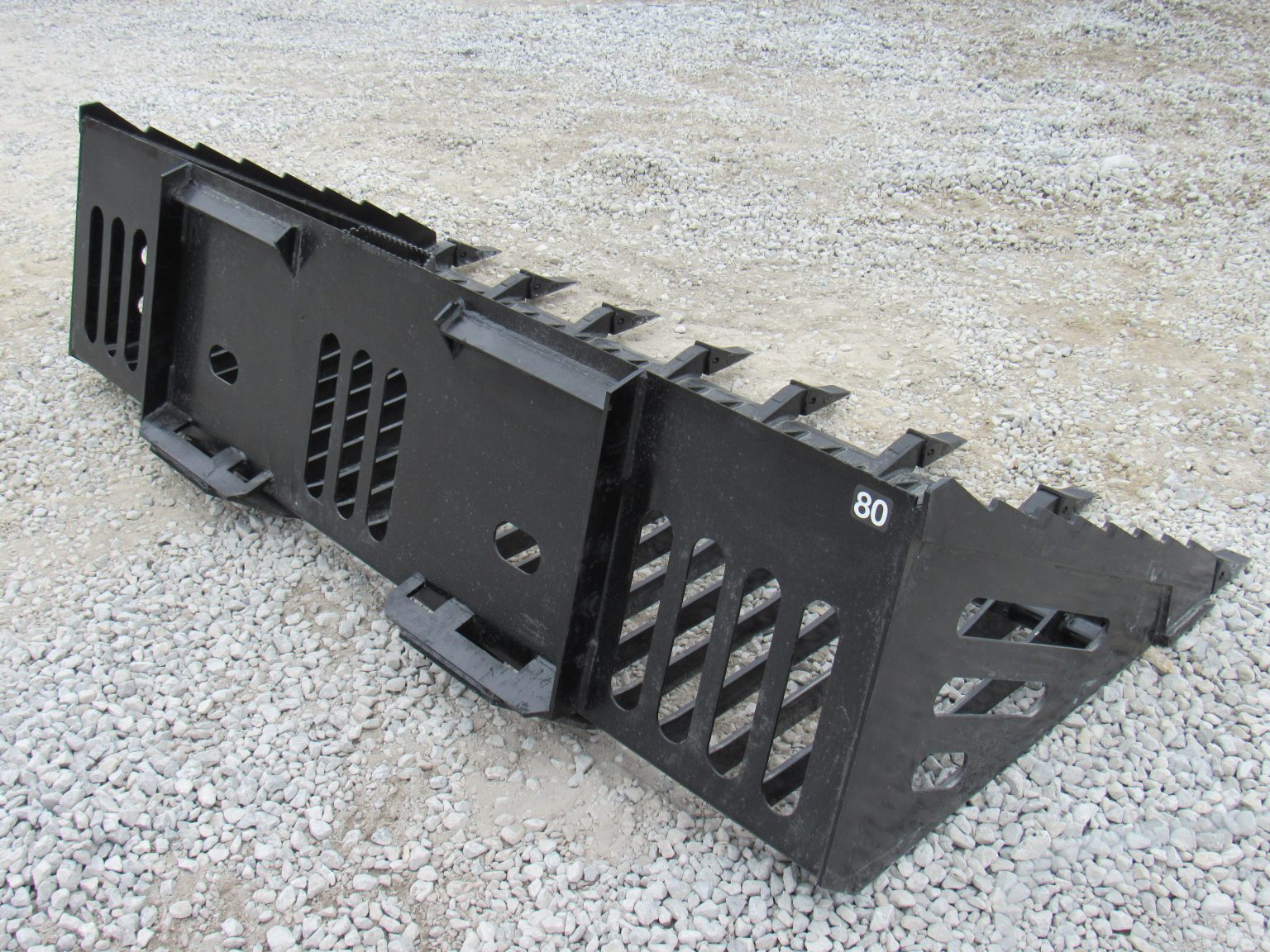 80″ Heavy Duty Skeleton Rock Bucket with Teeth Fits Skid Steer Quick ...