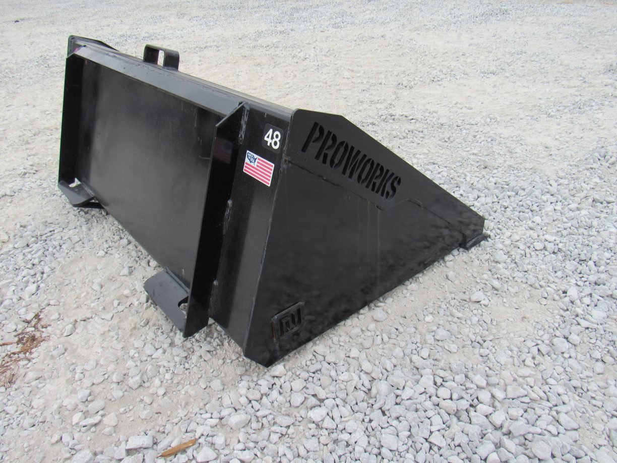PROWORKS 48″ Low Profile Smooth Bucket Attachment Fits Bobcat MT MT50 ...