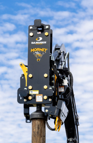 Danuser T7 Hornet Post Driver Fits Skid Steer Quick Attach – Skid Steer ...