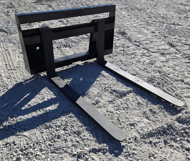 Low Guard Pallet Fork Frame with 48″ 4,000 Pound Pallet Forks – Black ...