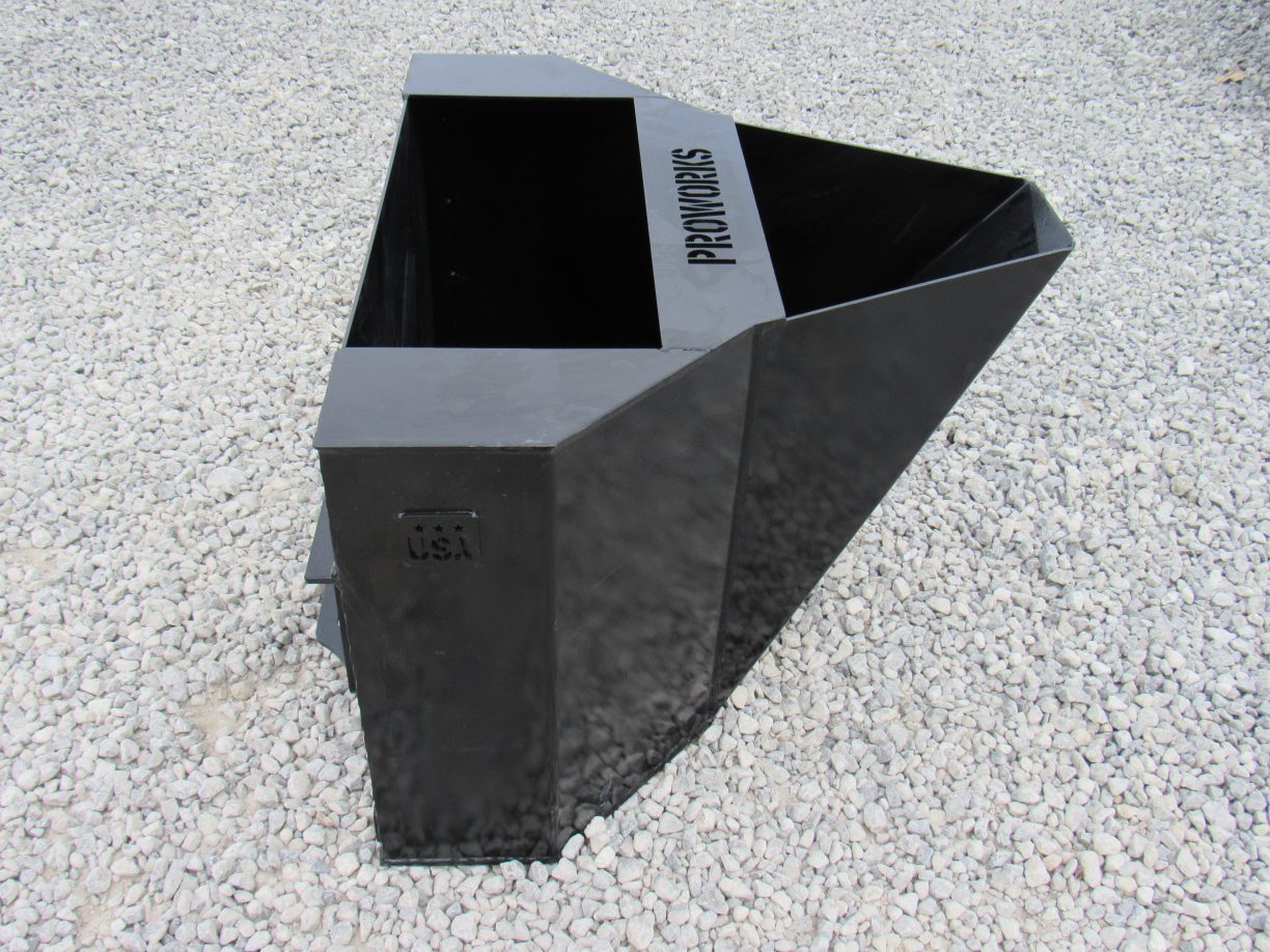 1/4 Cubic Yard Concrete Dispensing Bucket Attachment Fits Mini Skid ...