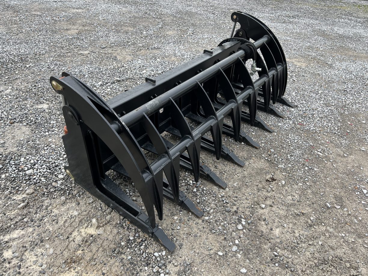 84” Heavy Duty Root Rake Clam Grapple Attachment with Teeth Fits Skid ...