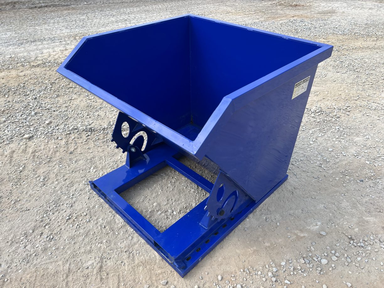 1 Cubic Yard Self Dumping Trash Hopper Dumpster Attachment Fits ...