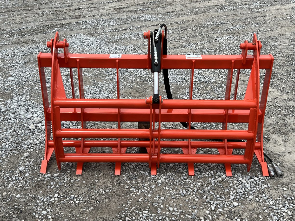 60″ Compact Tractor Root Rake Clam Grapple Attachment Fits Skid Steer ...