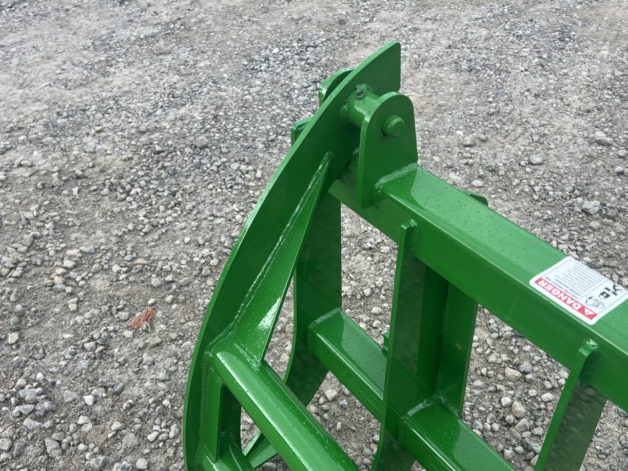 60″ Compact Tractor Root Rake Clam Grapple Fits John Deere Loader ...