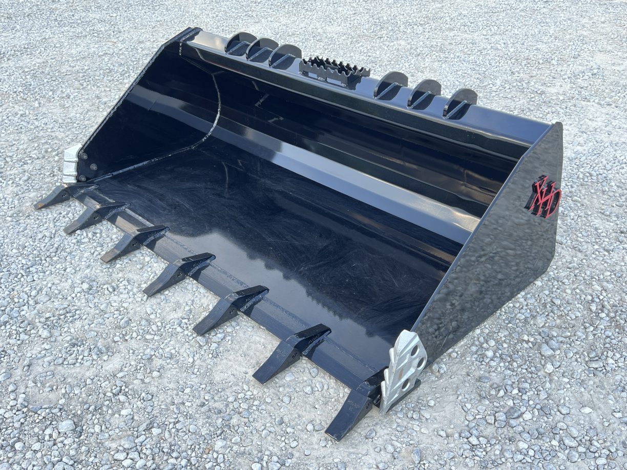 XHD 73″ Severe Duty Tooth Bucket with Side Cutters Fits Compact Track ...
