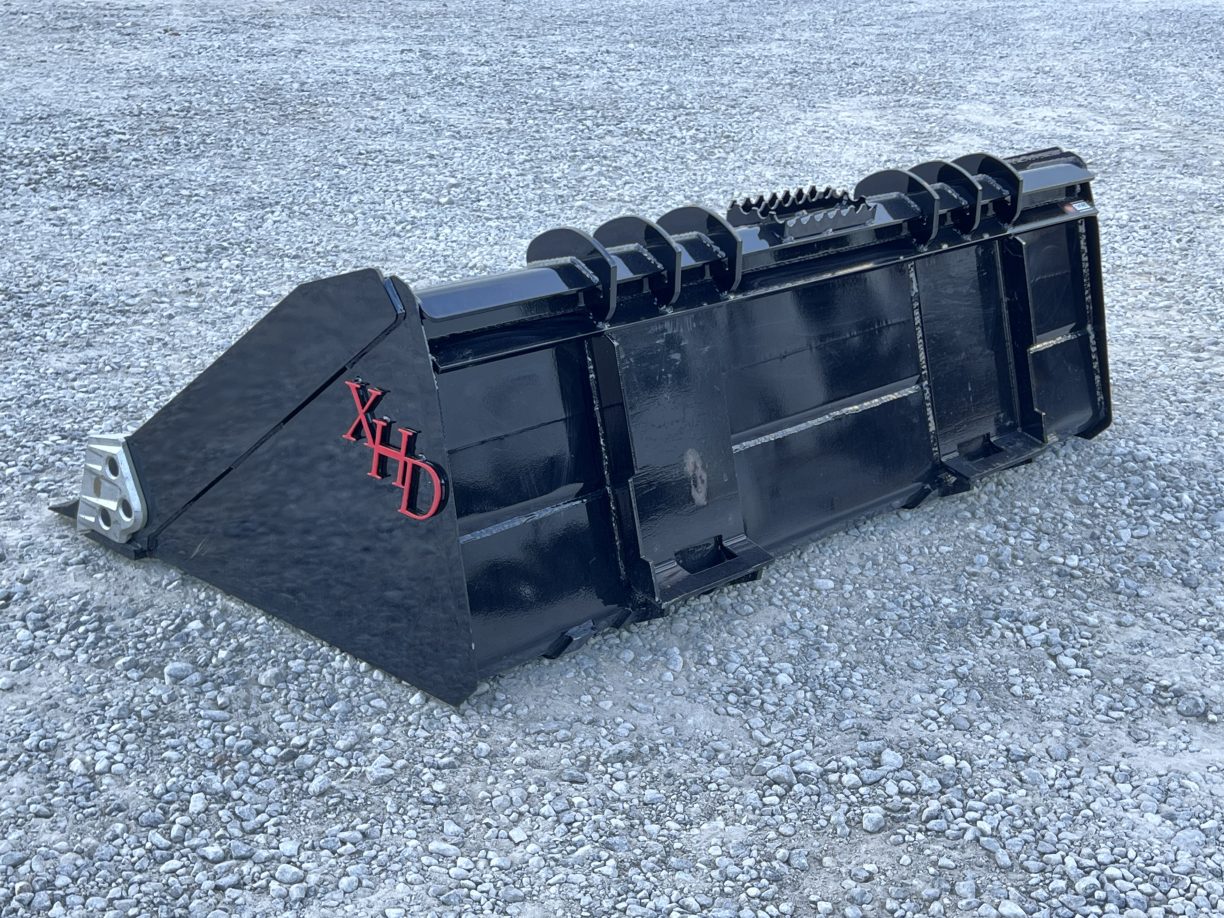 XHD 73″ Severe Duty Tooth Bucket with Side Cutters Fits Compact Track ...