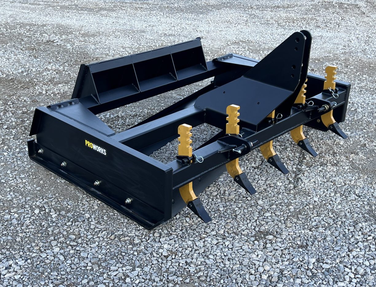 72″ Box Scraper Grader Scarifier Attachment Fits Skid Steer & Tractor 3 ...